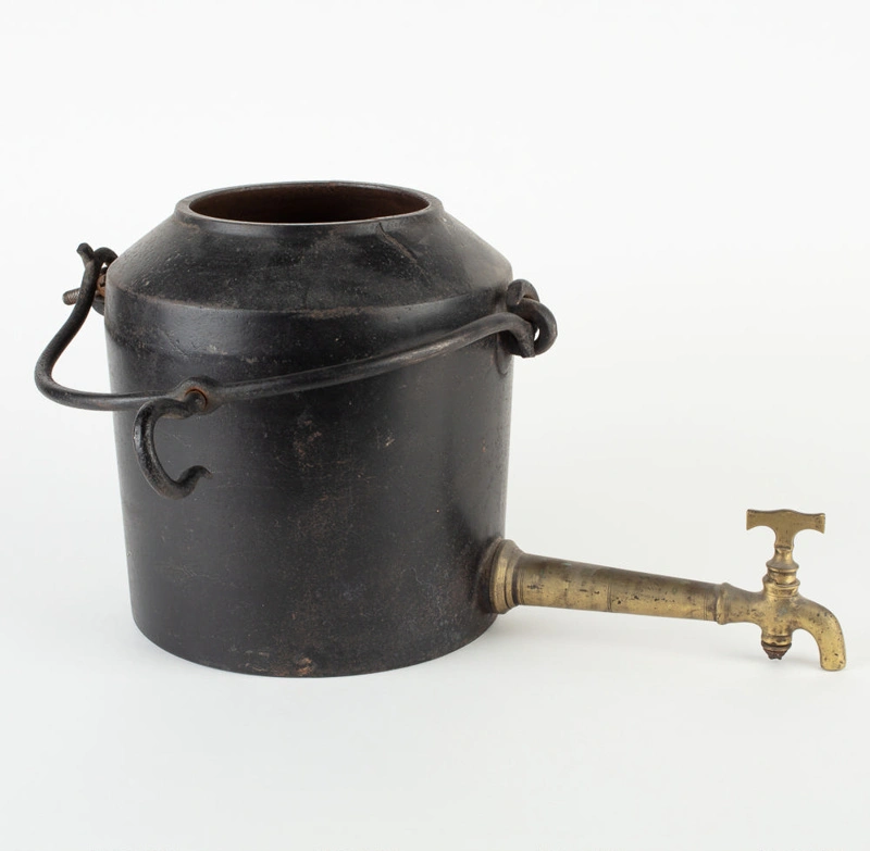 Pot, Cast Iron with Tap | Record | DigitalNZ