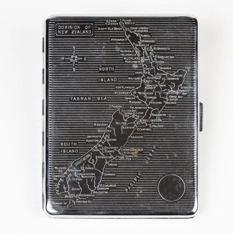 Cigarette Case, New Zealand Map | Record | DigitalNZ