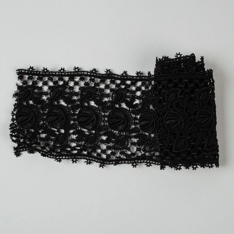 Lace, Black Guipure with Rose Pattern | Record | DigitalNZ