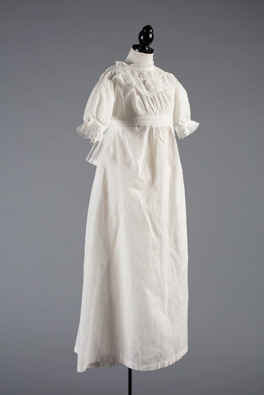Baby Gown, with Lace Yoke and Ties | Record | DigitalNZ