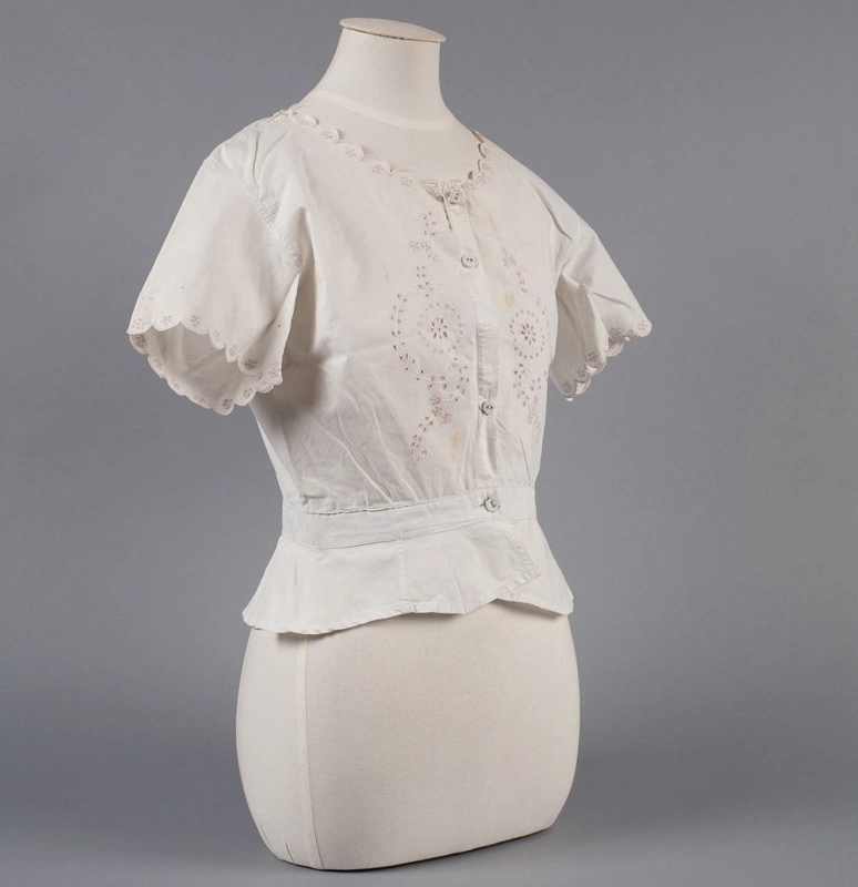 Camisole, Corset Cover with Embroidered Pink Design | Record | DigitalNZ