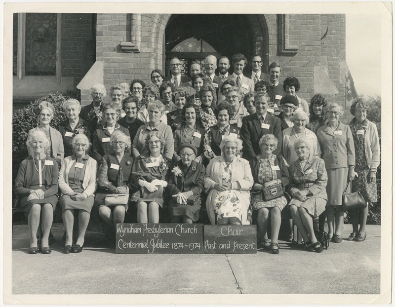 Photograph, Wyndham Presbyterian Church Choir Centennial Jubilee | Record | DigitalNZ