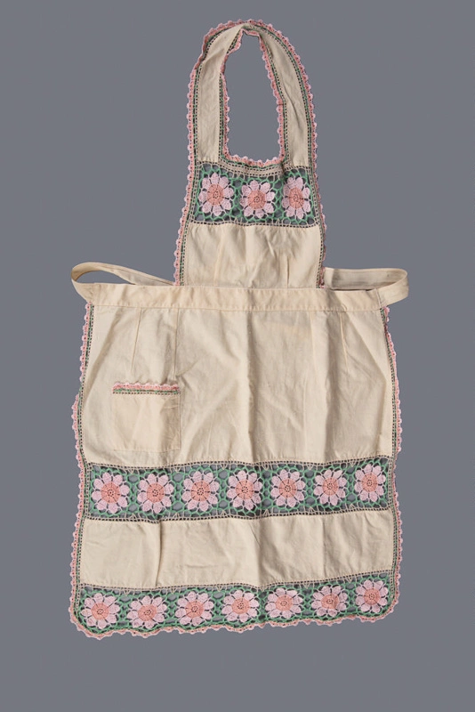 Apron, Inserted Crochet Flowers | Record | DigitalNZ