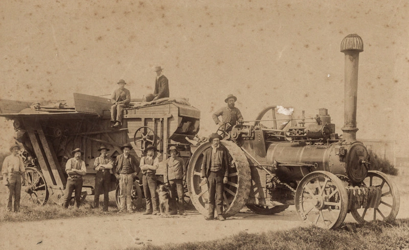 Photograph, Andrew Simpson's Threshing Mill | Record | DigitalNZ