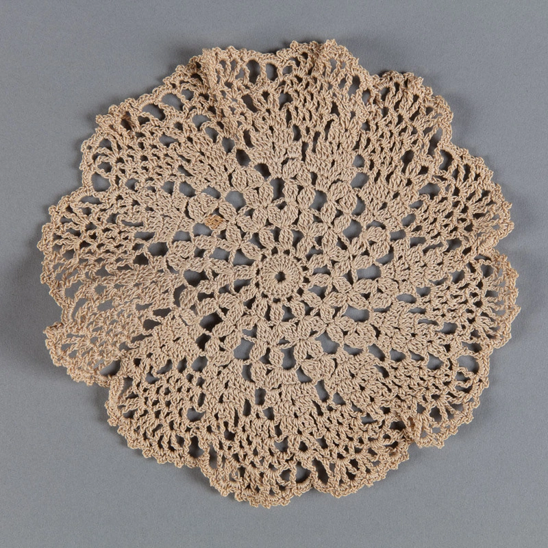 Doily, Crocheted Ecru | Record | DigitalNZ