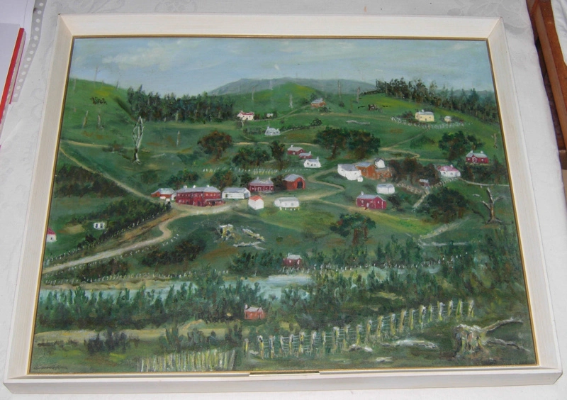 Framed Painting - Oil Painting of Makuri | Record | DigitalNZ