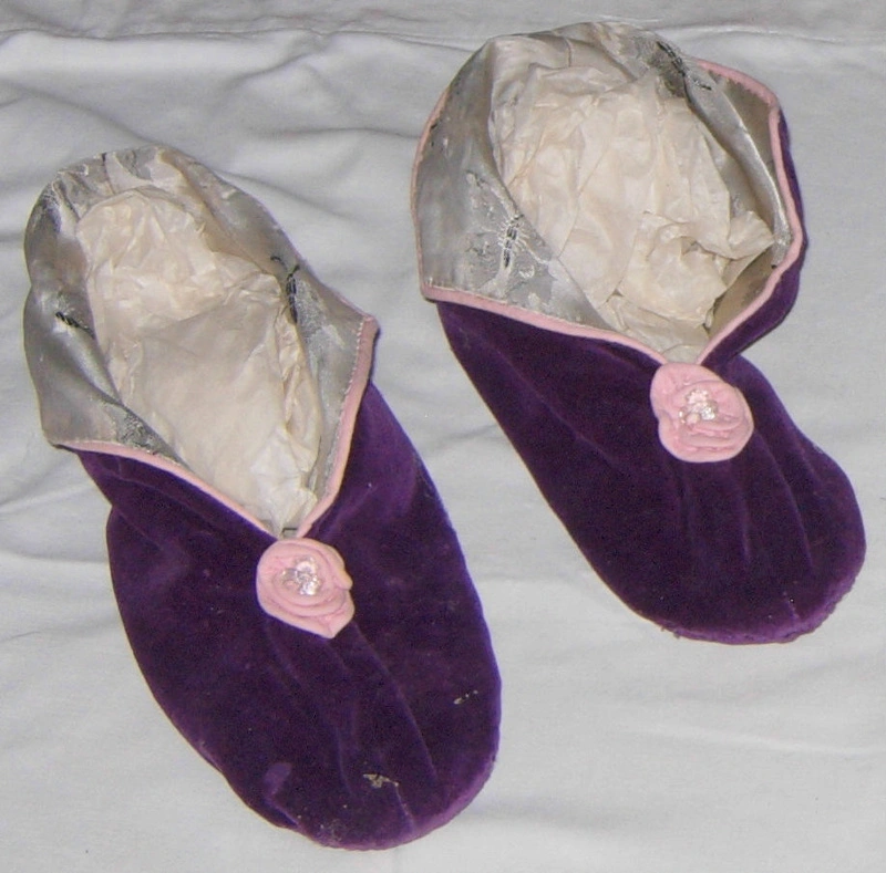 Purple Velvet Slippers | Record | DigitalNZ