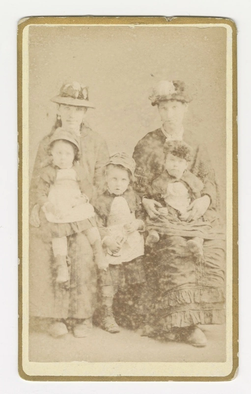 Photograph, Two woman and three children | Record | DigitalNZ