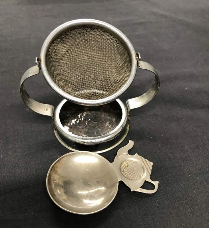 Tea strainer, and spoon | Record | DigitalNZ