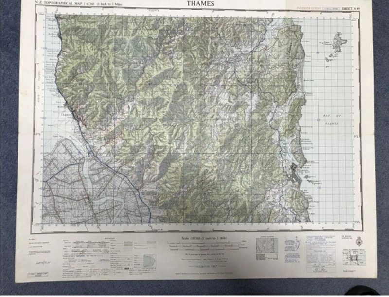 Map, Topographical Thames | Record | DigitalNZ