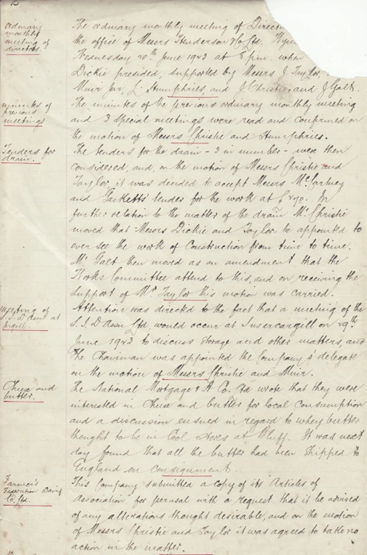 Minute book, Mataura Amenities Society | Record | DigitalNZ