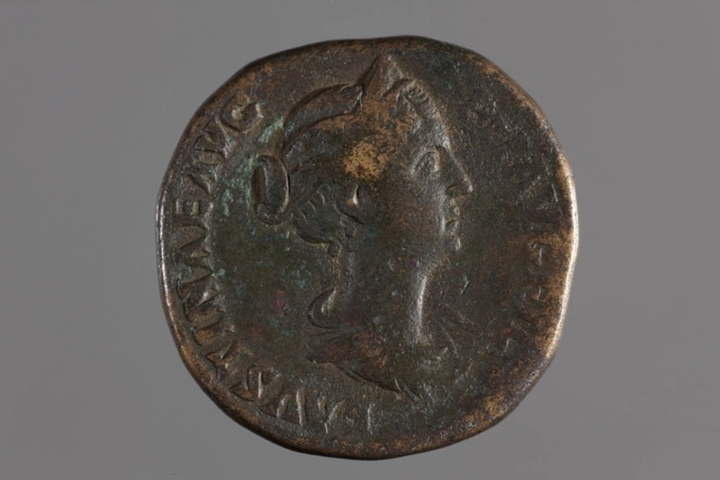 Coin, bronze sestertius, Antoninus Pius for Faustina II | Record ...