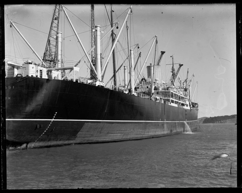 Ship at anchor, the Hurunui. | Record | DigitalNZ