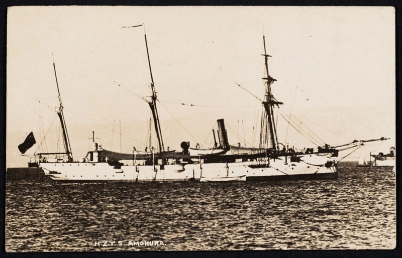 The N.Z.T.S. 'Amokura" at sea. | Record | DigitalNZ