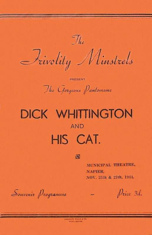 Programme 1944 – Dick Whittington and His Cat | Record | DigitalNZ