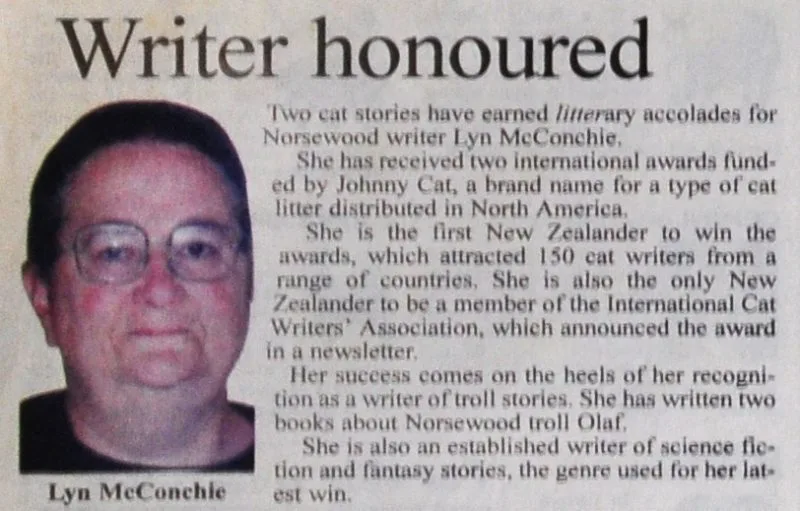 Newspaper Article 1998 – Writer honoured (The Hawke's Bay Herald ...