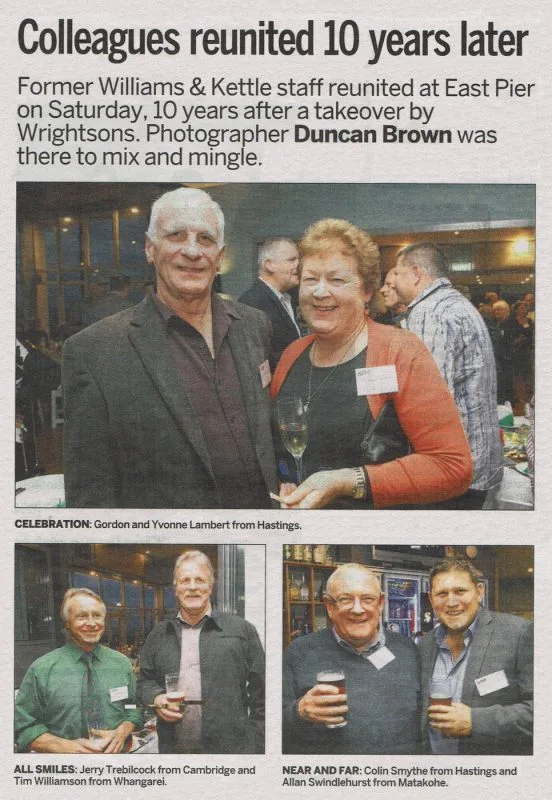 Newspaper Article 2015 – Colleagues reunited 10 years later (Hawke's ...