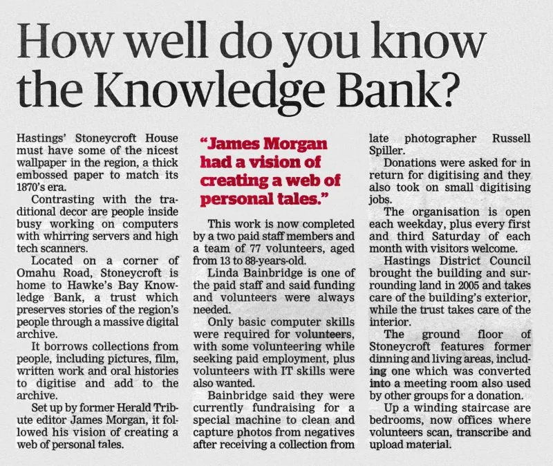 Newspaper Article 2017 – How well do you know the Knowledge Bank ...