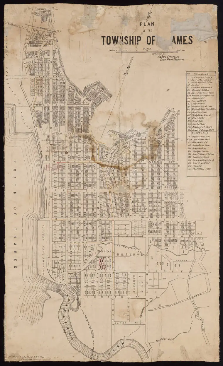 Plan of the township of Thames | Record | DigitalNZ