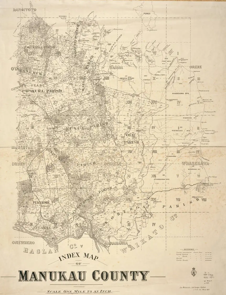 Index map of Manukau County, | Record | DigitalNZ