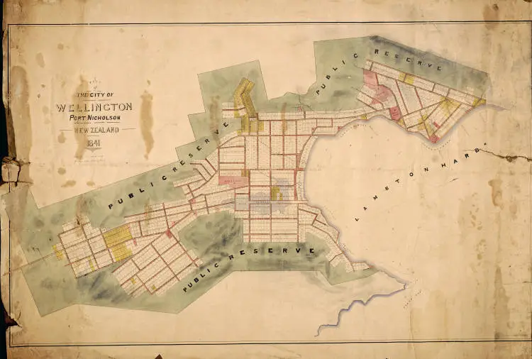 Plan of the City of Wellington, Port Nicholson, New Zealand 1841 ...