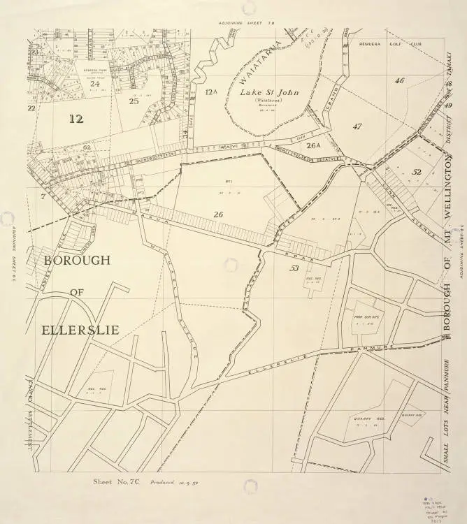 Auckland City Council planning map, sheet No. 7C | Record | DigitalNZ