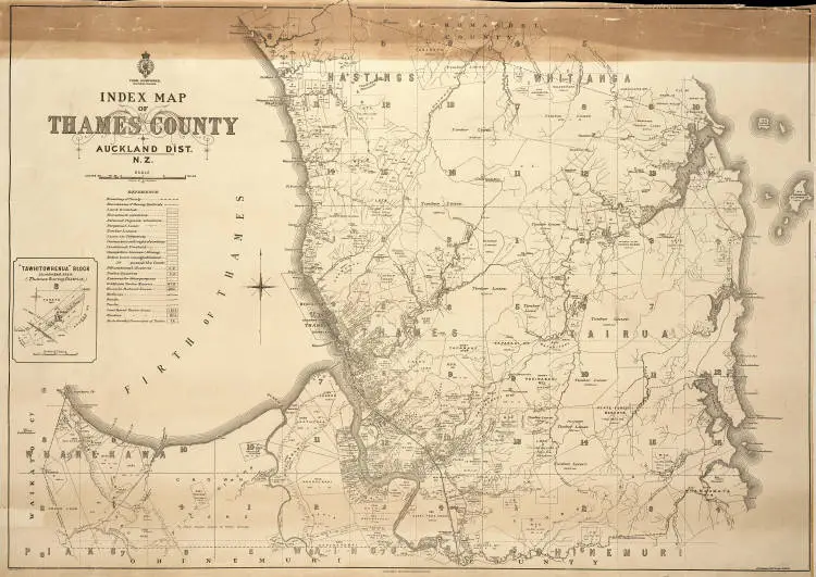 Index map of Thames County, Auckland Dist., N.Z. | Record | DigitalNZ