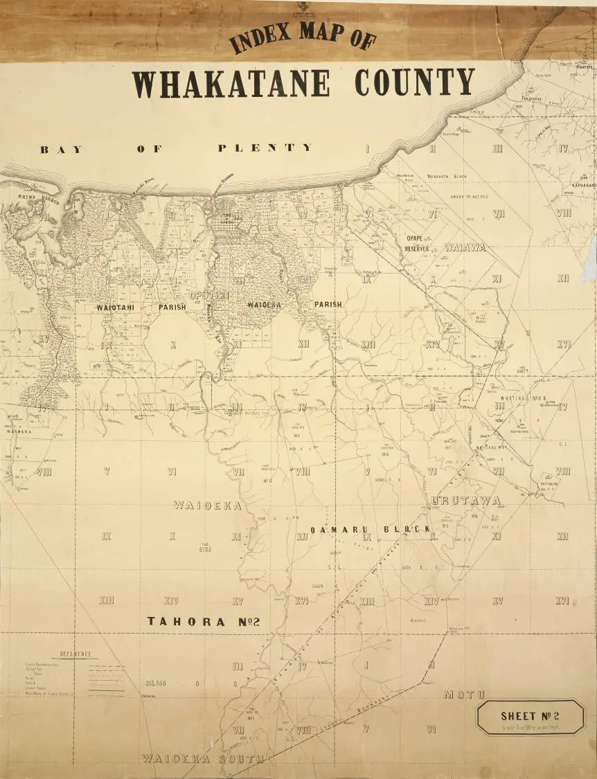 Index map of Whakatane County. Sheet No. 2 | Record | DigitalNZ