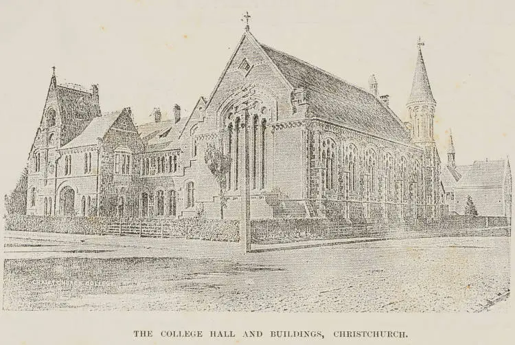 The college hall and buildings, Christchurch | Record | DigitalNZ