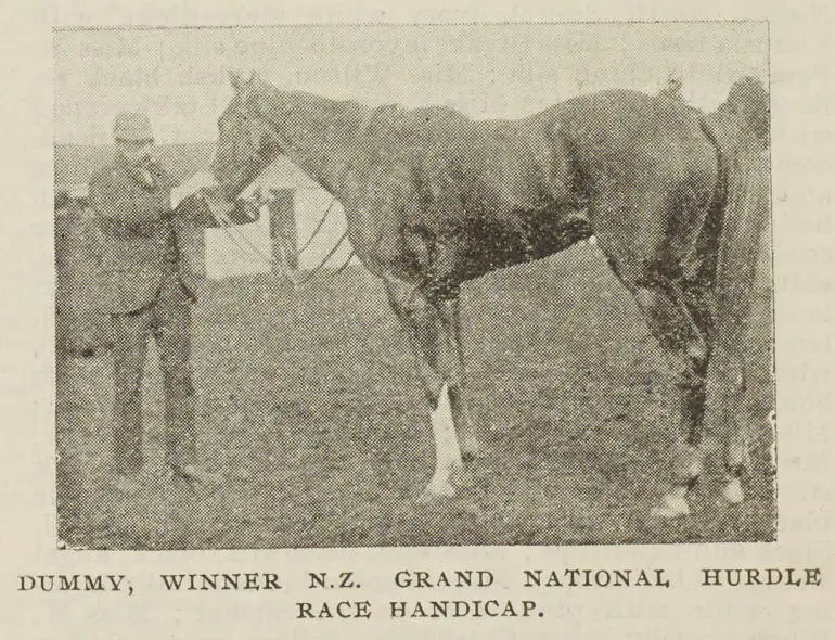 Dummy, winner N.Z. Grand National Hurdle Race Handicap | Record | DigitalNZ