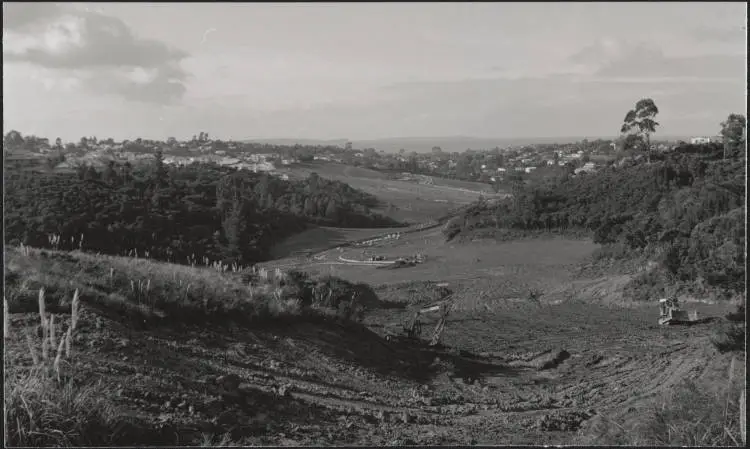View from Kate Sheppard Avenue, Torbay, looking east, 1995 | Record ...