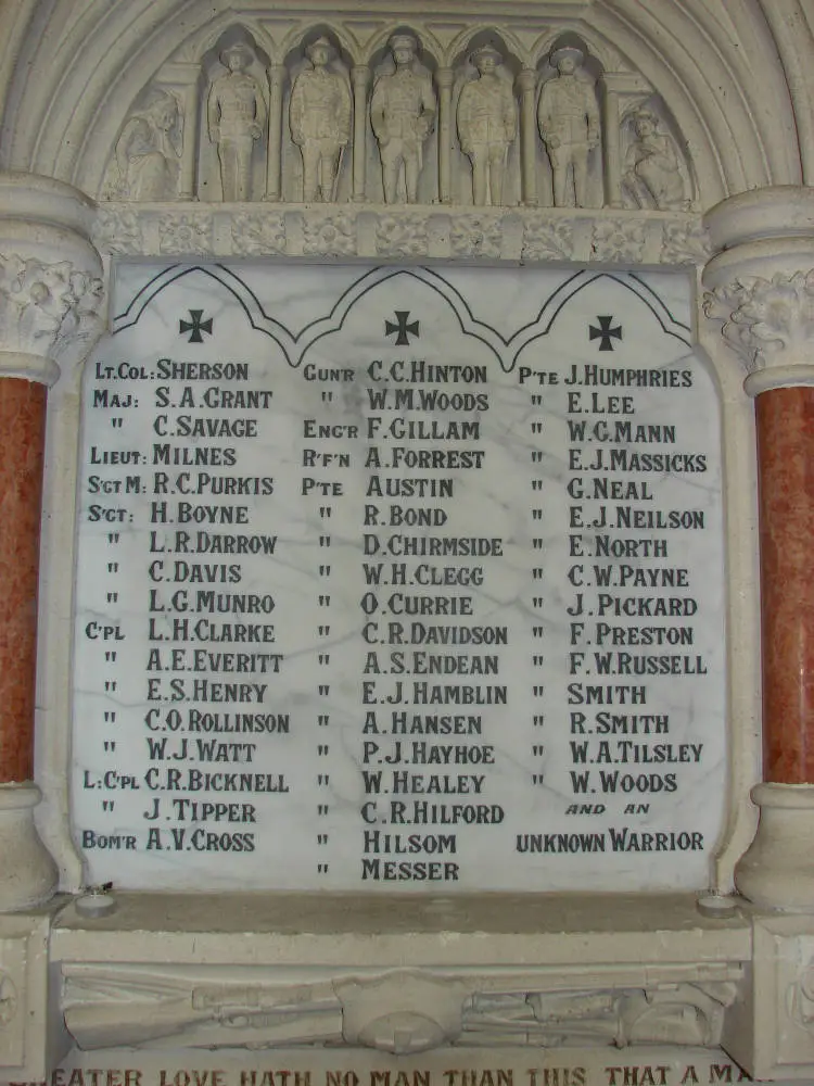 St Matthew-in-the-City, Auckland, roll of honour, 2014 | Record | DigitalNZ