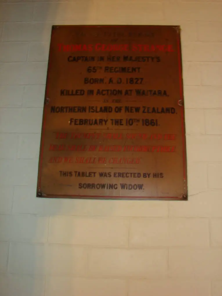 St Paul's Church, Symonds Street, Thomas George Strange memorial, 2014 ...