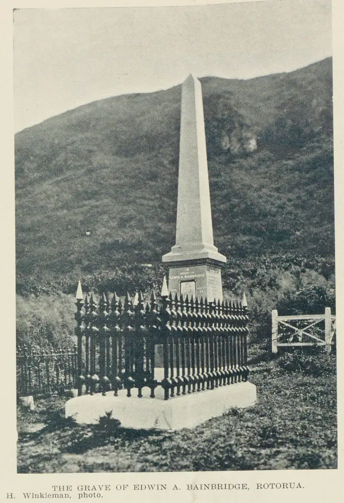 The grave of Edwin A Bainbridge at Kauae Cemetery | Record | DigitalNZ