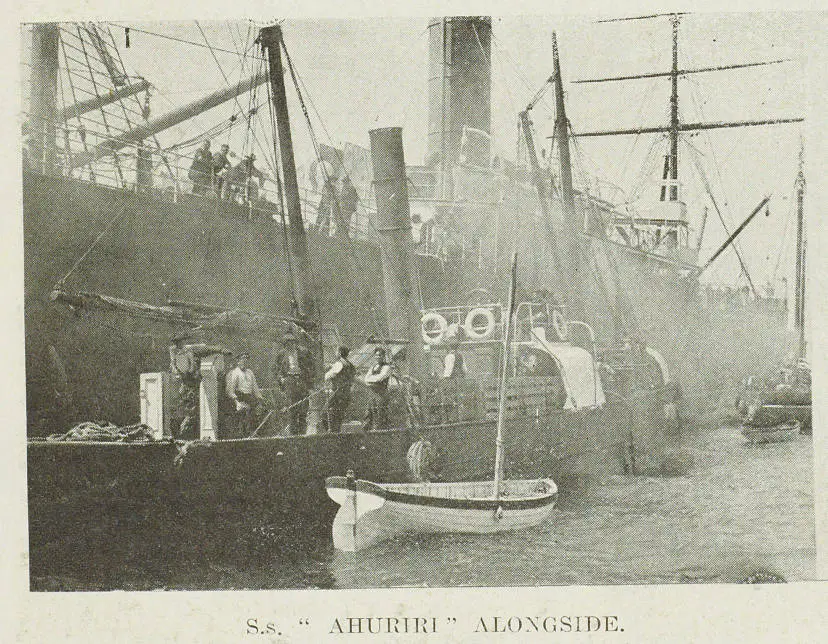 Fire on the S.S. Waimate, Napier | Record | DigitalNZ