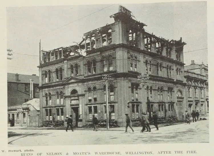 Ruins of Nelson & Moate's warehouse, Wellington | Record | DigitalNZ