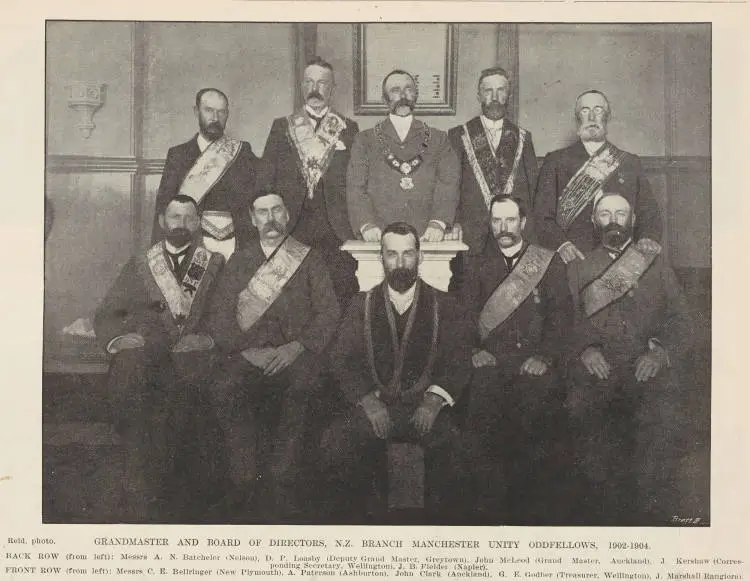 Grandmaster and board of directors, N.Z. branch Manchester Unity ...