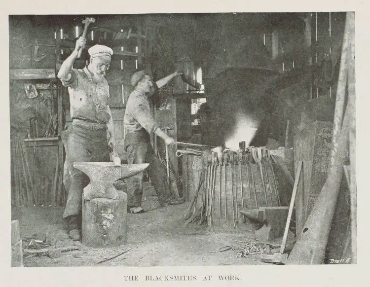 The blacksmiths at work | Record | DigitalNZ