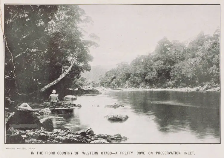 In the fiord country of Western Otago - a pretty cove on Preservation ...