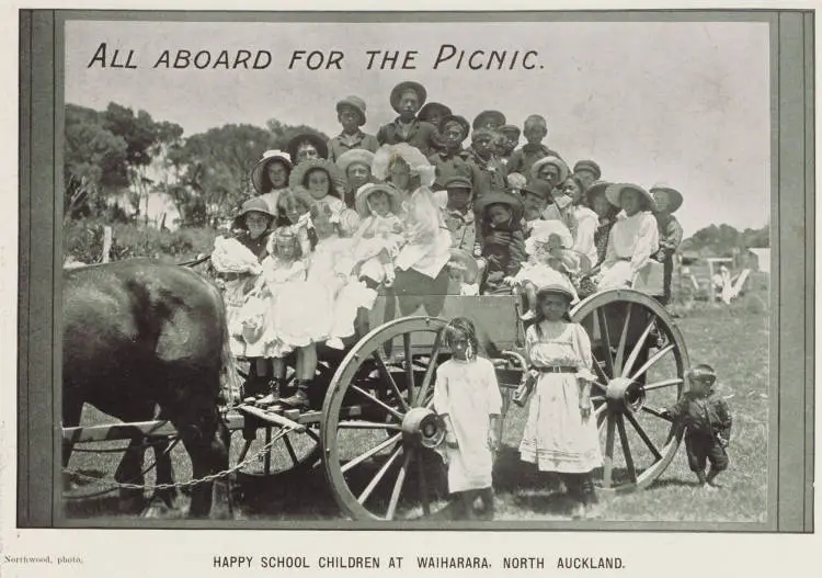 Happy school children at Waiharara, North Auckland | Record | DigitalNZ