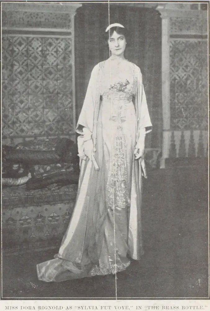 Miss Dora Rignold as Sylvia Fut Voye in The Brass Bottle | Record ...