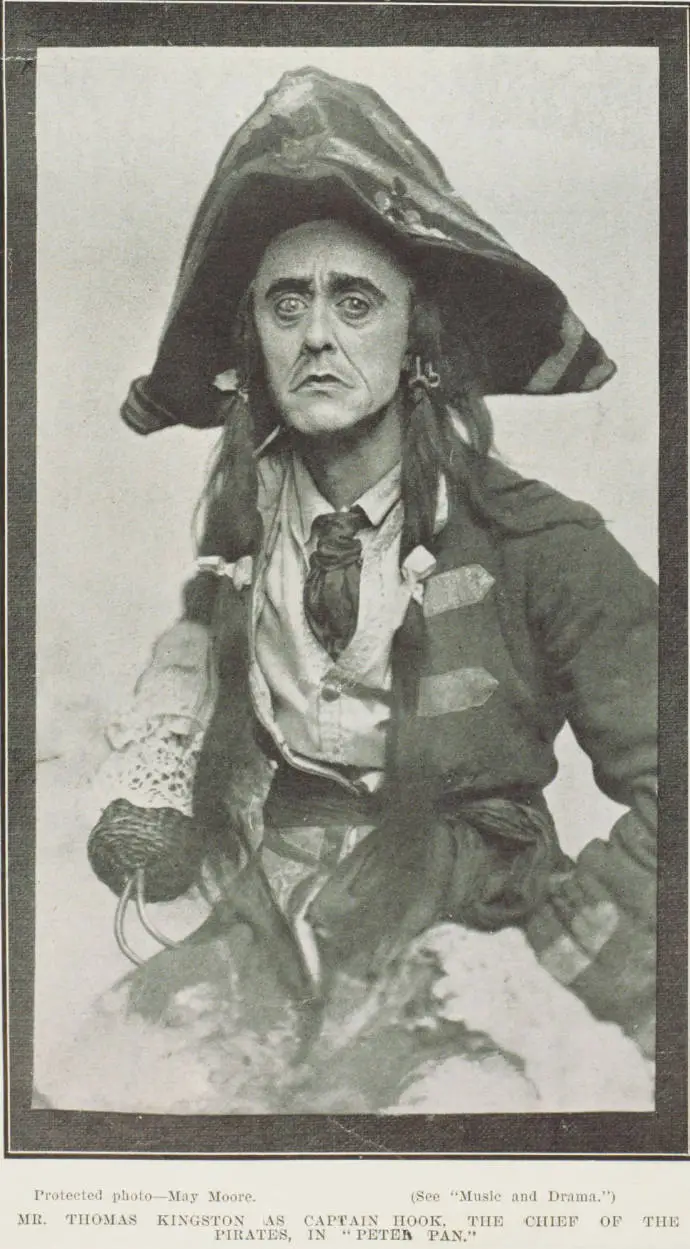Mr. Thomas Kingston as Captain Hook, the chief of the pirates, in ...