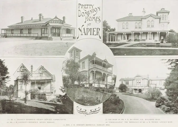Pretty Dominion homes at Napier | Record | DigitalNZ