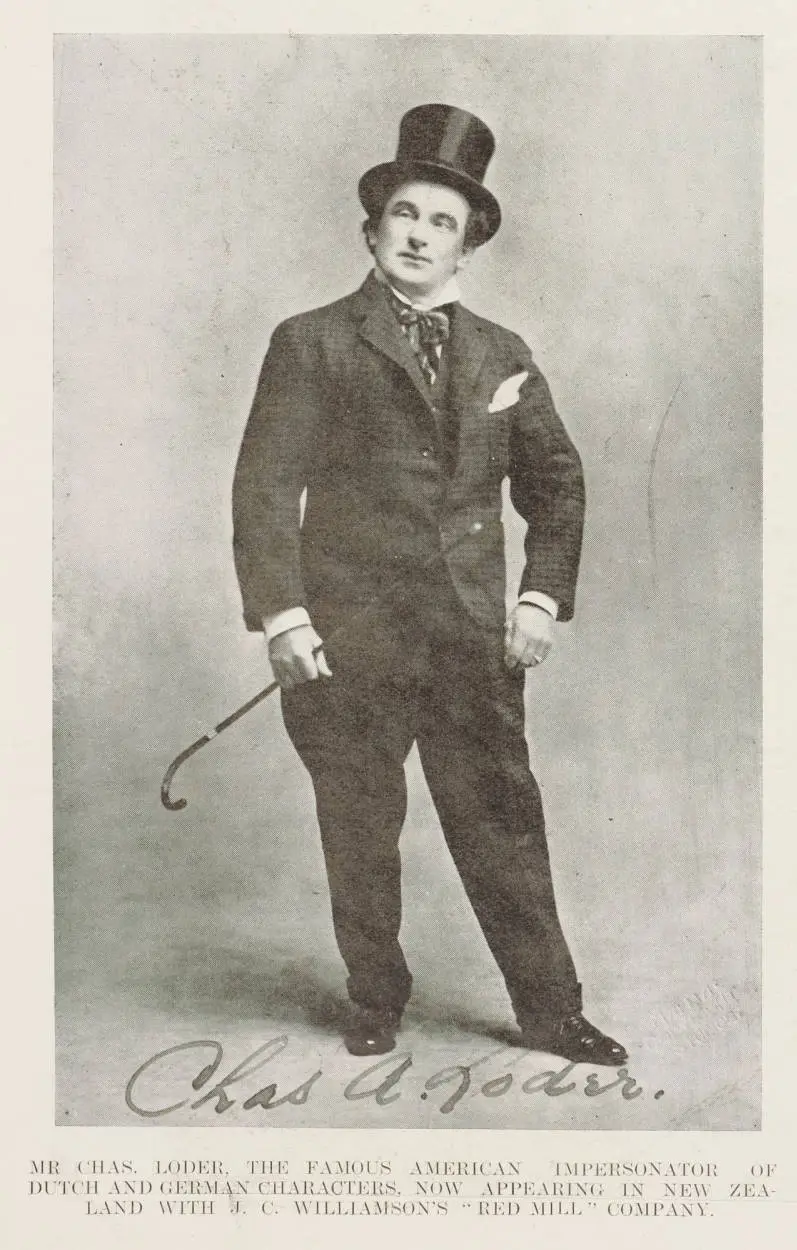 Mr Chas Loder, the famous American impersonator of Dutch and German ...