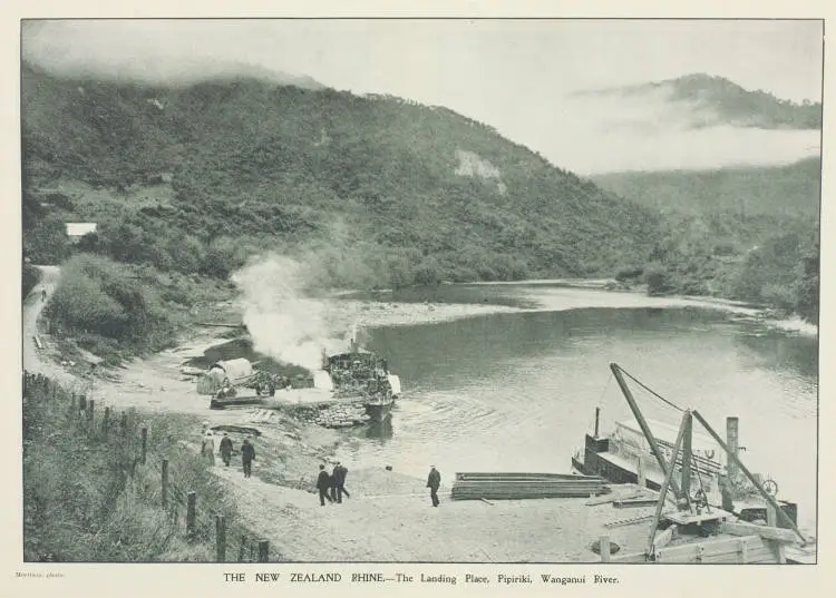 The New Zealand Rhine - the landing place, Pipiriki, Wanganui River ...