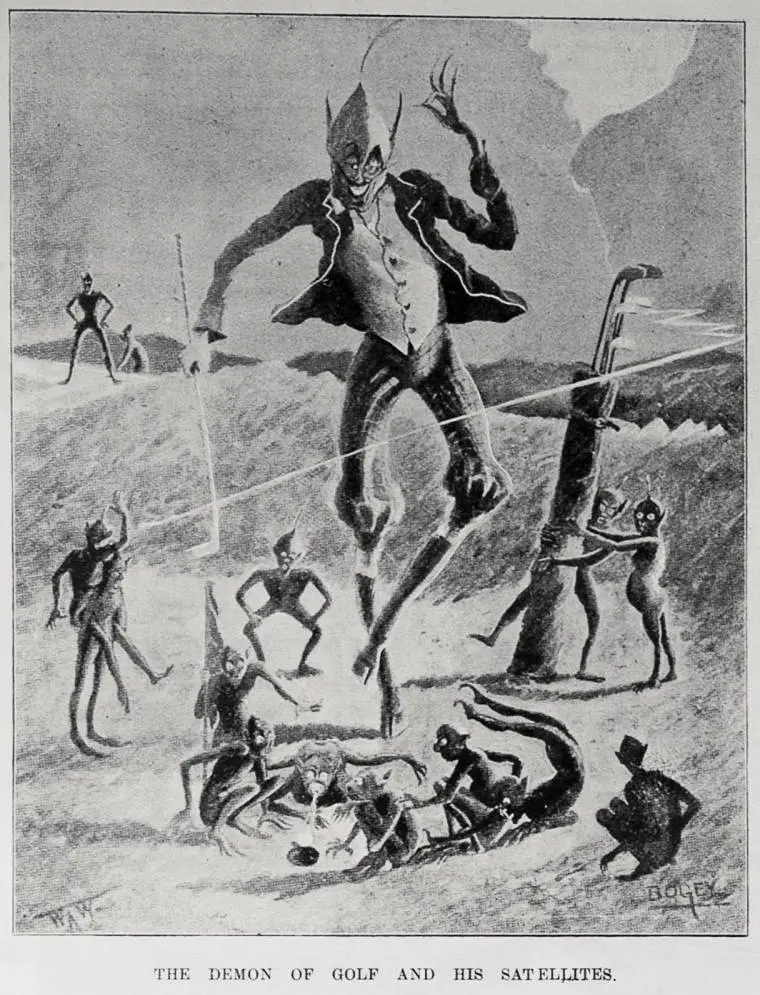 The demon of golf and his satellites | Record | DigitalNZ