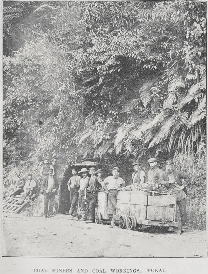 Coal miners and coal workings, Mokau | Record | DigitalNZ