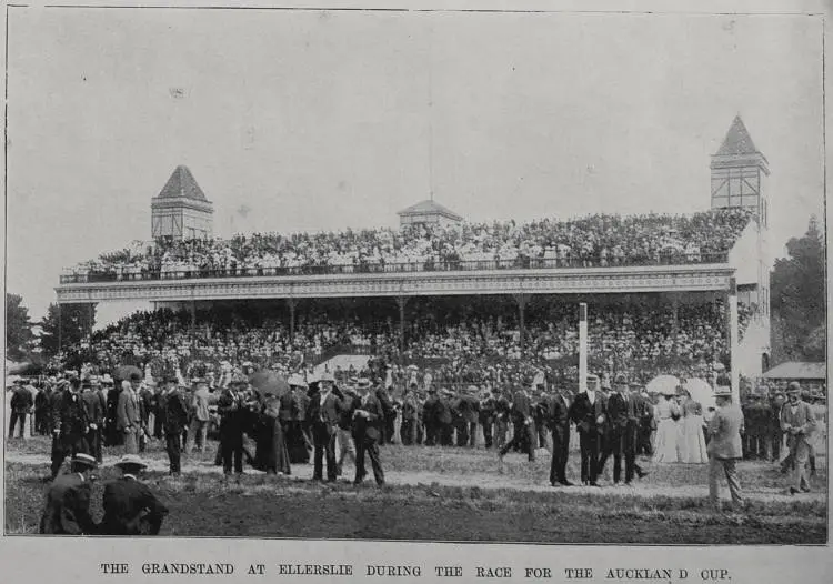 The Grandstand at Ellerslie during the race for the Auckland Cup ...