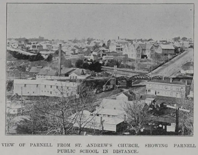 View of Parnell from St Andrews Church showing Parnell Public School in ...