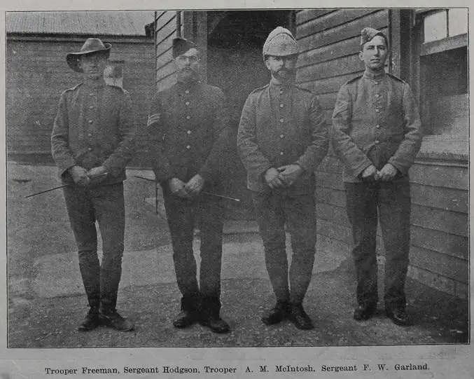 Trooper Freeman, Sergeant Hodgson, Trooper A. M. McIntosh, Sergeant F ...
